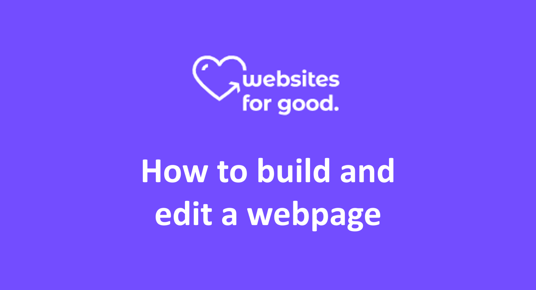 How to build and edit a webpage – National Self Employment Association